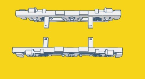 WDM Bogie Frame set for HO motorized Co Co Unit – Model Railway India